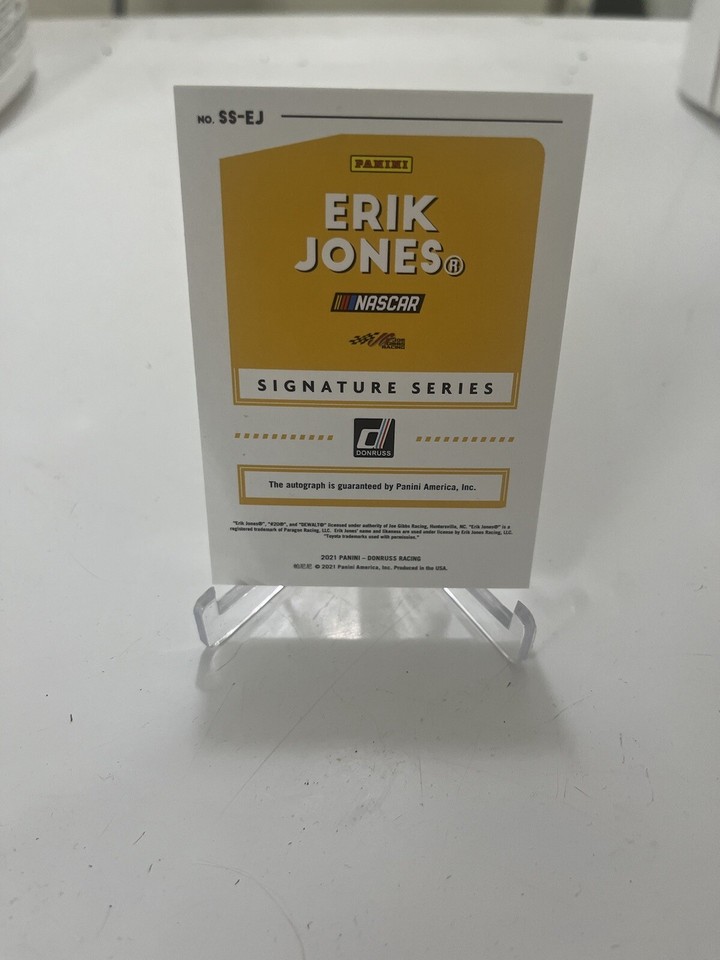 Erik Jones 2021 Donruss Racing Signature Series NASCAR #SS-EJ (Not ...