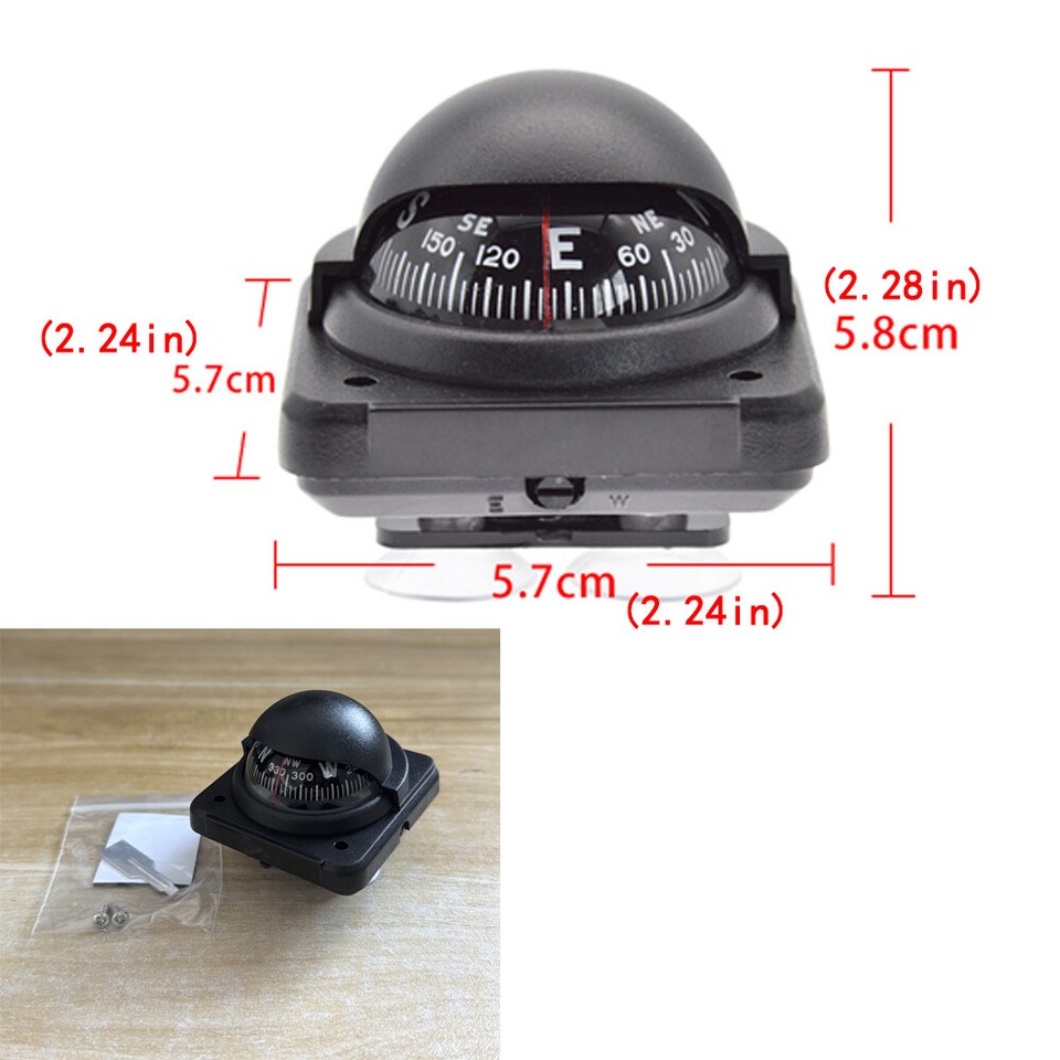 Magnetic Car Vehicle Dashboard Compass Ball Navigation for Boat Marine ...