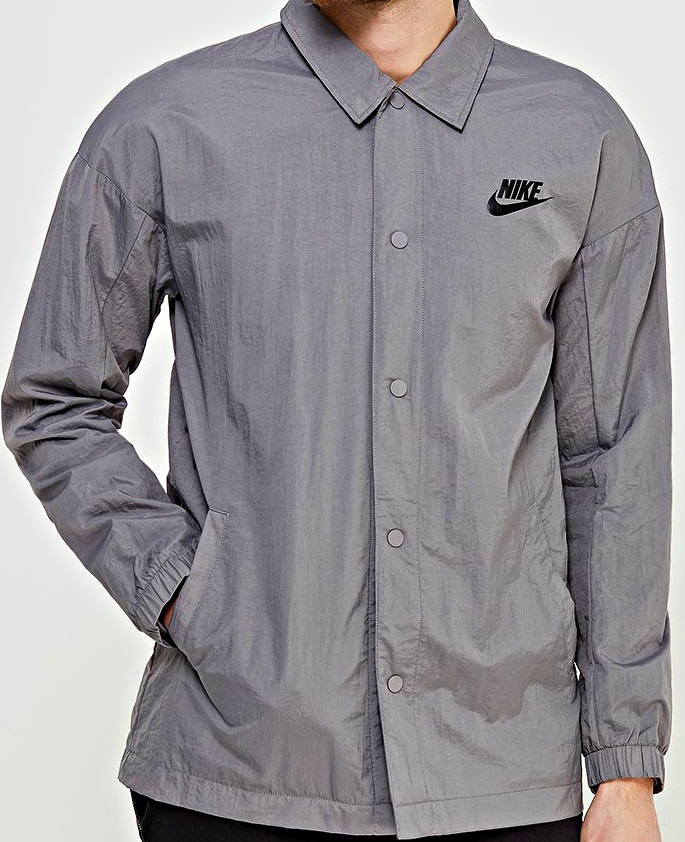 AUTHENTIC NIKE MEN'S NSW WOVEN HYBRID SNAP BUTTON WIND JACKET 885953 ...