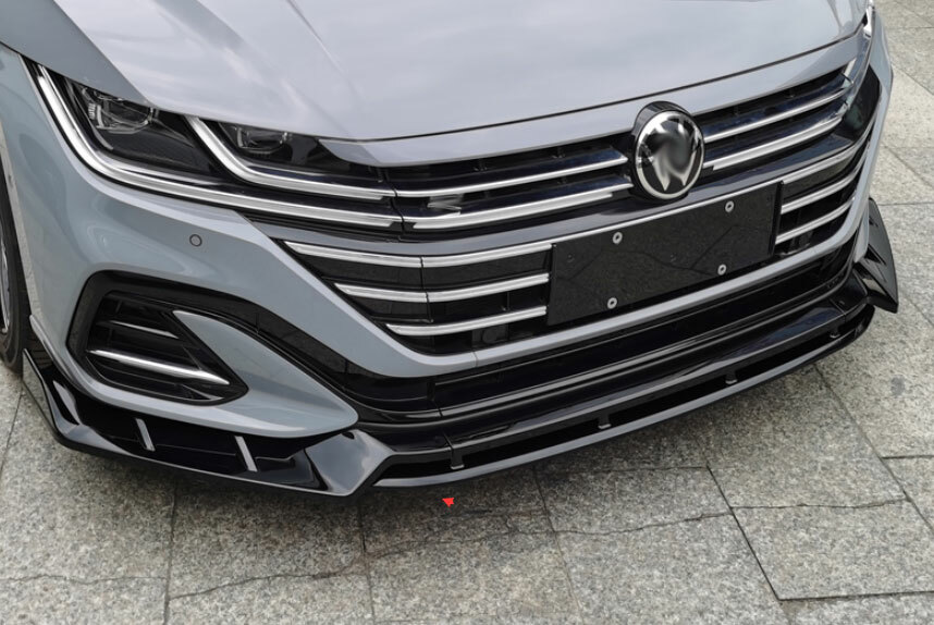 2021-2022 VW Arteon R-Line Front Bumper Lip Spoiler Splitter 4Pcs Black ABS