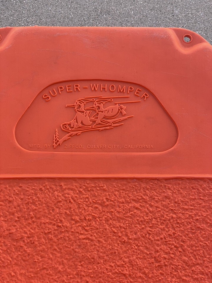 Rare Vintage Ziffco Super Whomper Orange Plastic Molded Snow Sled ...