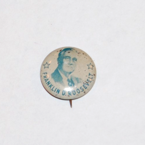 1936 FRANKLIN D ROOSEVELT FDR campaign pin pinback button political ...