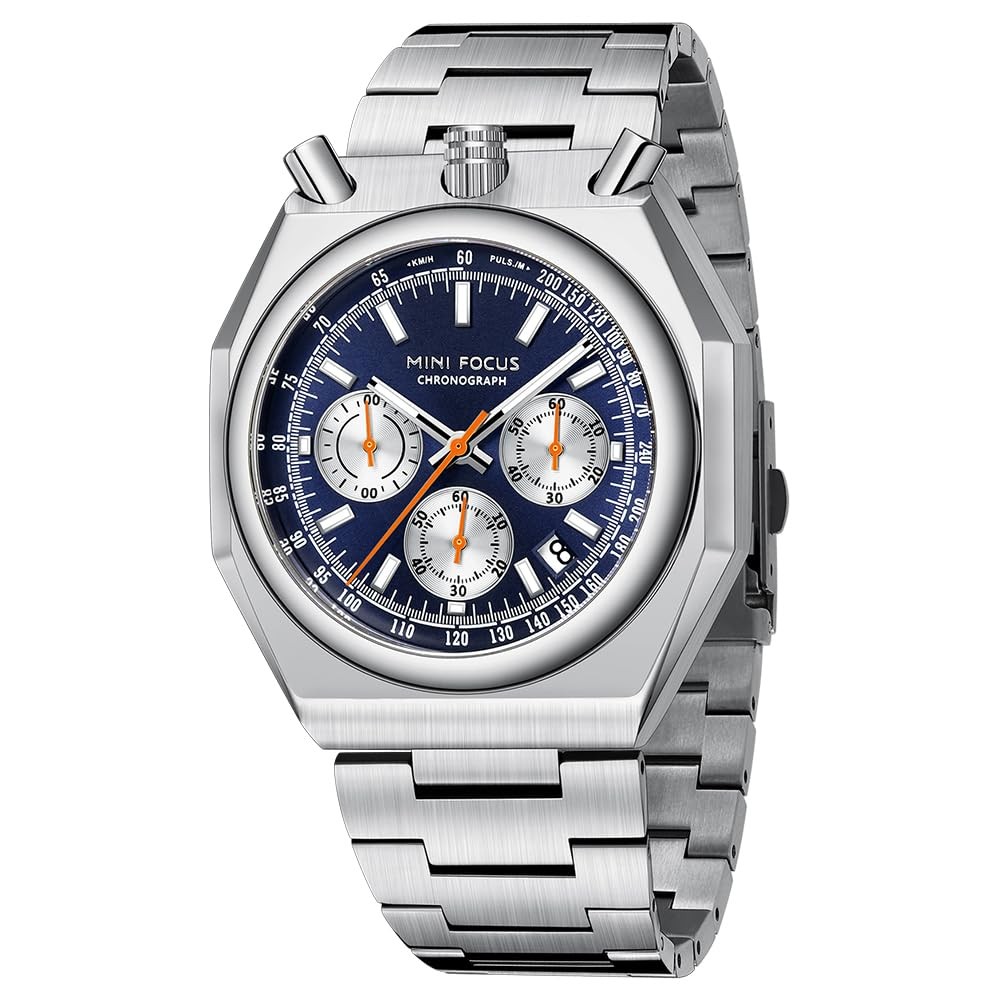 MF MINI FOCUS Unique Men's Watch Big Face Super Luminous, BLUSLV Superb ...