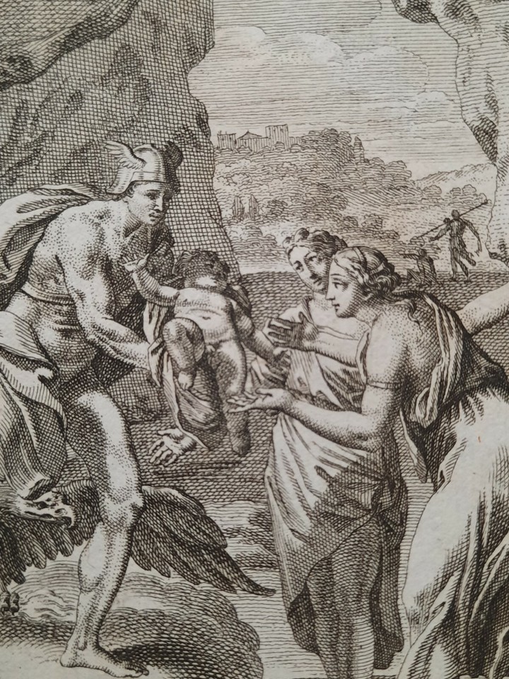 Mythology Aquatint Antique Print 1698 Ovid Bacchus Dyonisos Dionysus ...