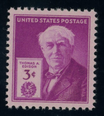 US Stamp #945 Thomas A Edison 3c - PSE Cert - XF-SUP 95 - MNH - SMQ $30 ...