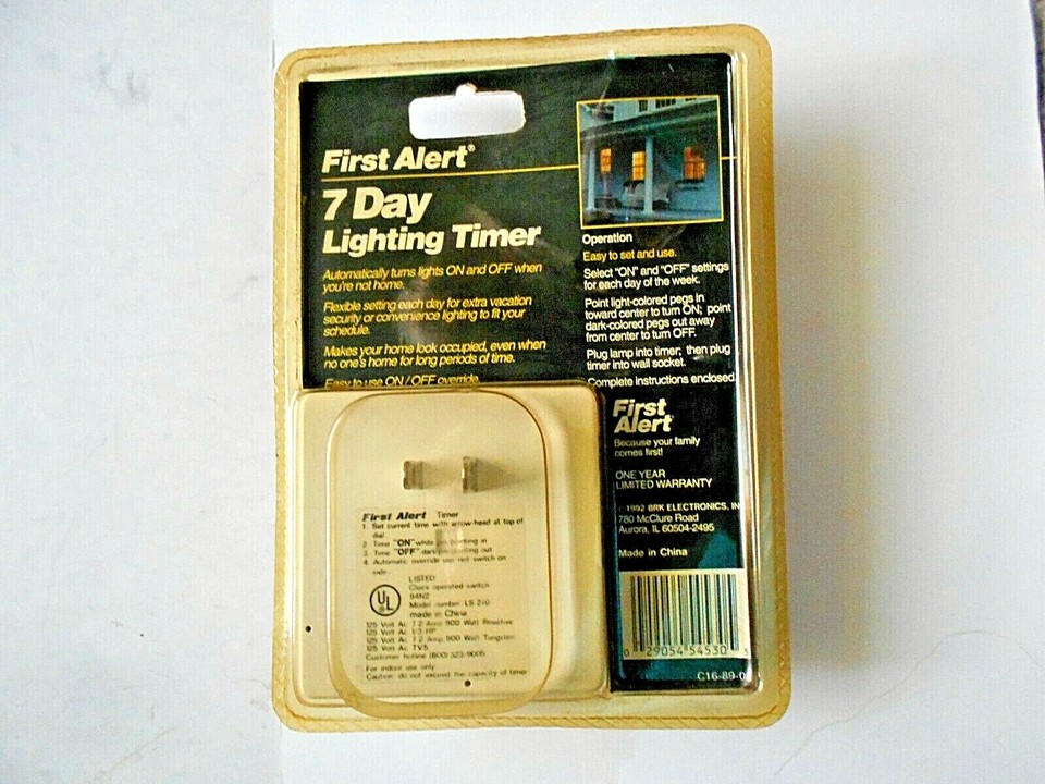 First Alert 7 Day Lighting Timer Model LS270 | eBay