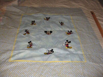 COLORFUL MICKY MOUSE QUILT TOP 38" x 34" NICE AND CLEAN | eBay