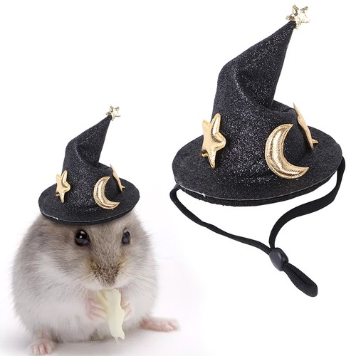Halloween Small Pet Witch Hat Hamster Lizard Decorative Hat Elastic ...