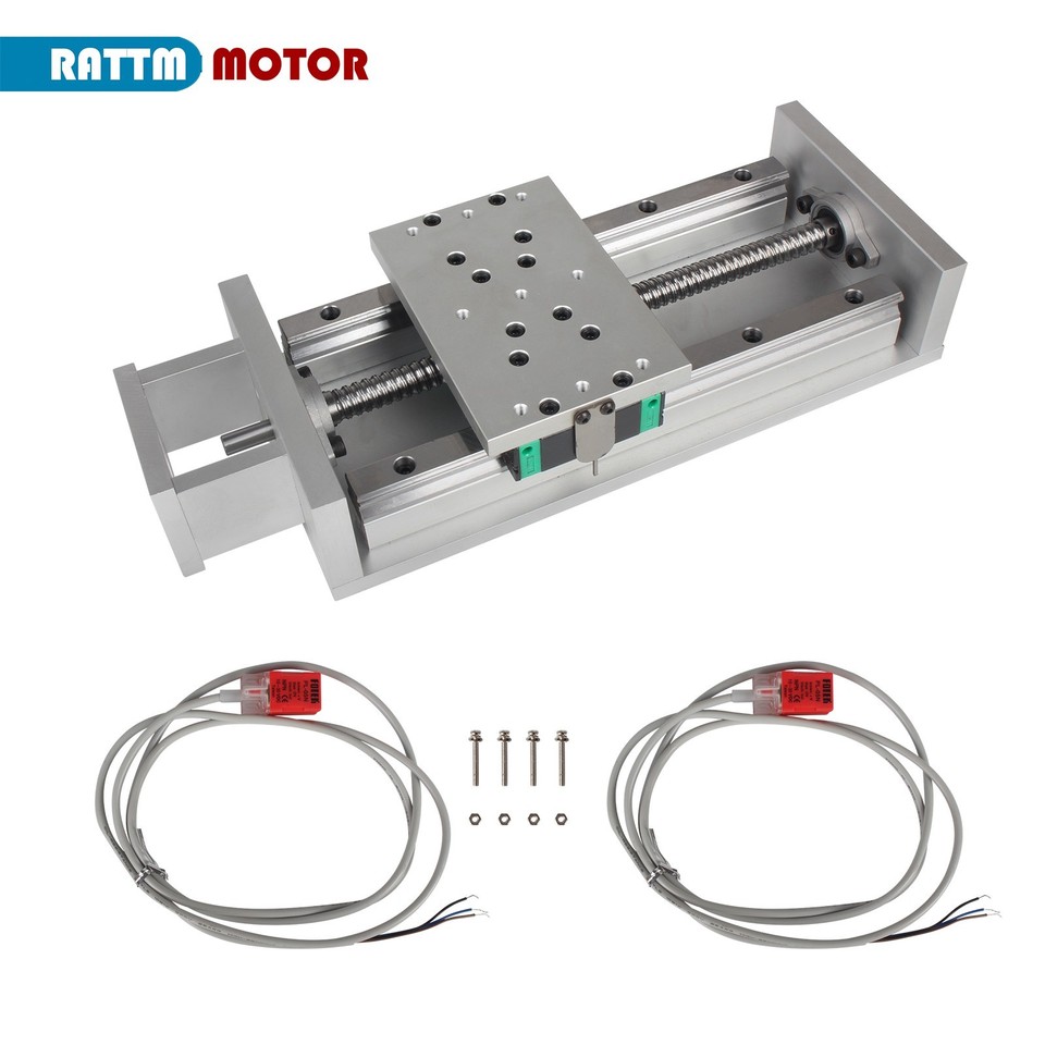 ZBX150 Linear Stage Dual Linear Slide Rail Guide&Limit Switch 400mm ...