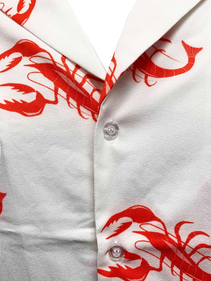 Cosmo Kramer Lobster Shirt White Button Down Up Adult Mens 90s Costume ...