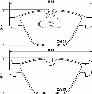 TEXTAR Front Axle BRAKE PADS SET for BMW 3 (E90) 335 i xDrive 2008-2011 ...