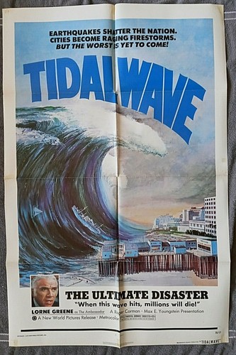 Tidal Wave Movie Poster JOHN SOLIE ART Lorne Greene RHONDA LEIGH ...