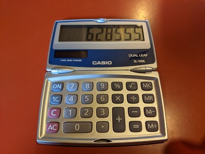 CASIO SL-100L DUAL LEAF TWO WAY POWER BASIC FOLDING SNAP CASE POCKET ...