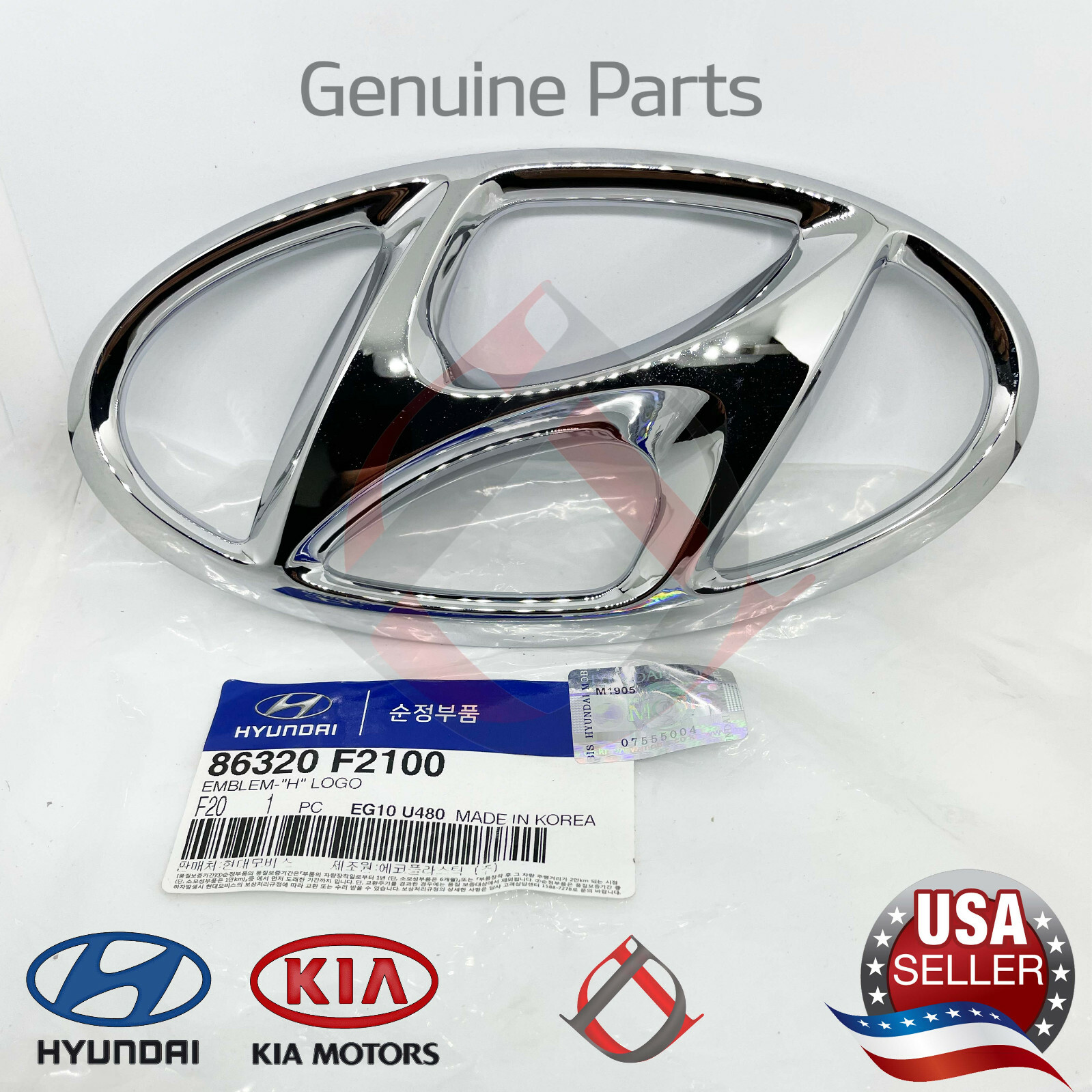Front Grille Emblem Front H Logo Genuine 86320-F2100 Elantra Sedan 2017 ...