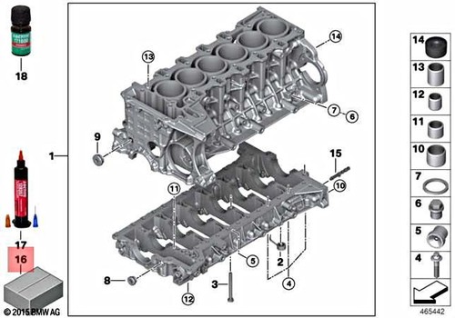 Genuine BMW Set of Aluminum Screws F Com 11109510 11110426591 for sale ...