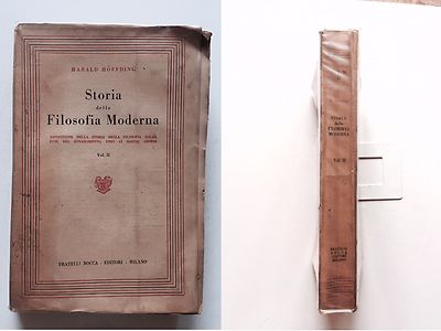 Harald Hoffding Storia della filosofia moderna Vol.II Fratelli Bocca ...
