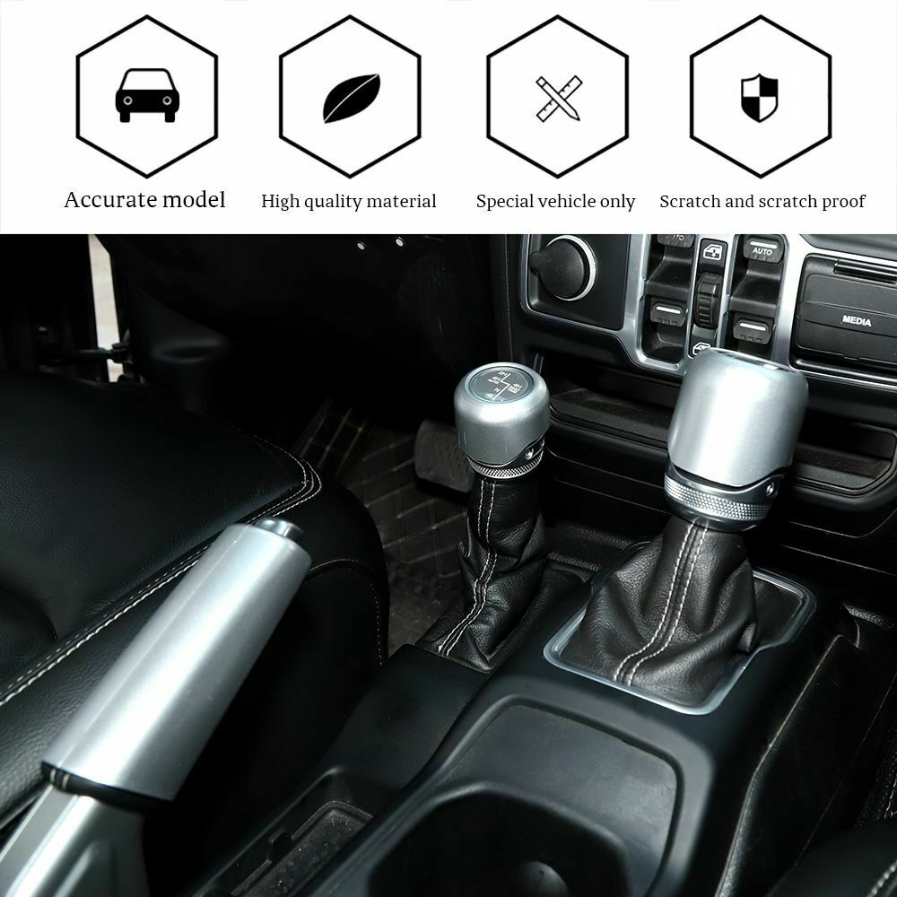 Center Handbrake Cover 4WD Gear Shift Knob Trim for Jeep Wrangler JL JT ...