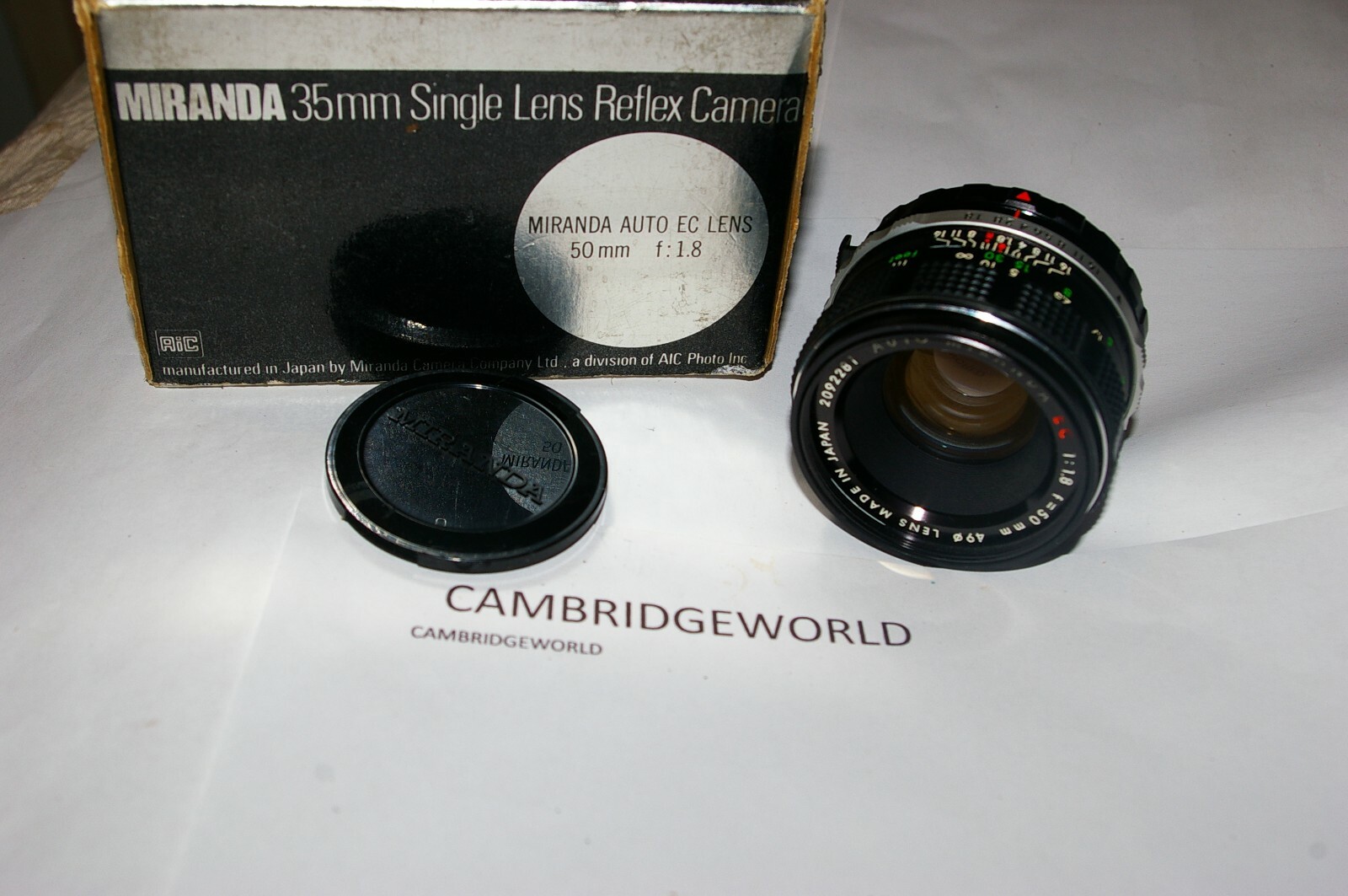 50mm F1.8 MIRANDA AUTO EC LENS w/ EE SETTINGS NEW for MIRANDA SENSOREX ...