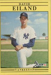 1991 Fleer New York Yankees Baseball Card #661 Dave Eiland | eBay
