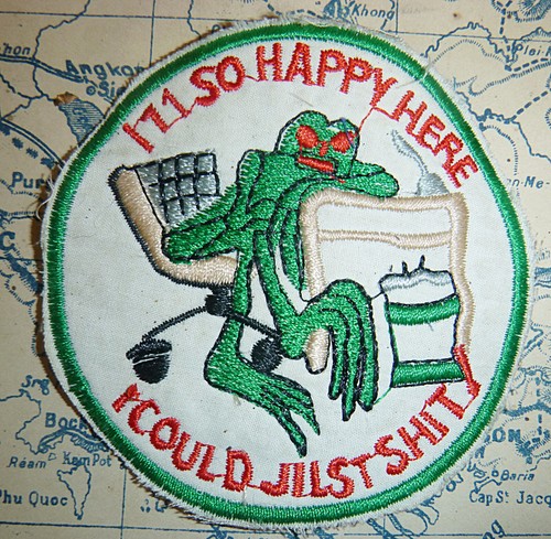 DESK JOB - Patch - So Happy Here, I Could Just ... US ARMY - Vietnam ...