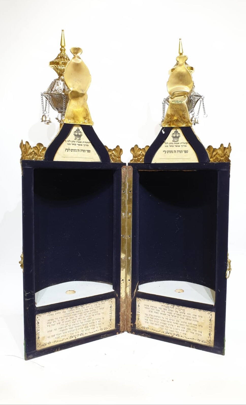 Torah case vintage Sefer Torah scroll case Gift Judaica blue velvet | eBay