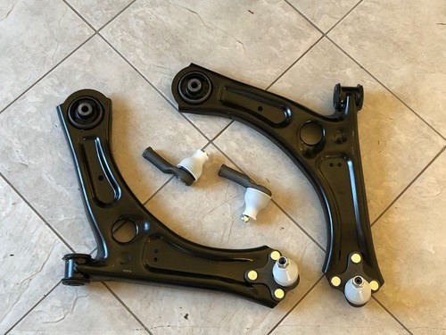 SKODA YETI 09-17 TWO FRONT LOWER WISHBONE SUSPENSION ARMS & TWO TRACK ...