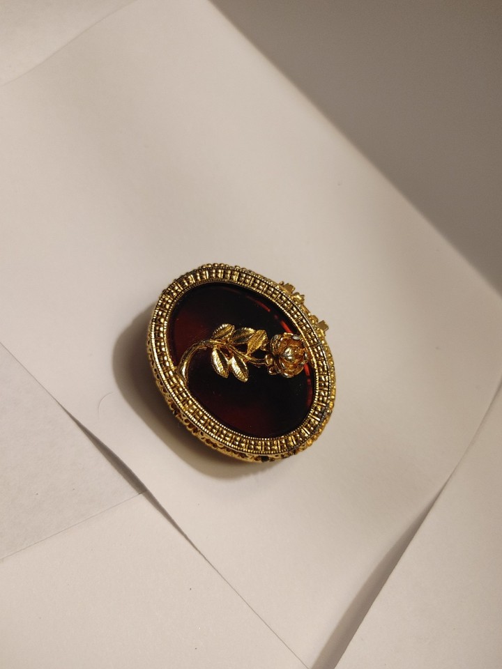 Max Factor Creme Perfume Compact Hypnotique Gold Colored Rose 1966 | eBay