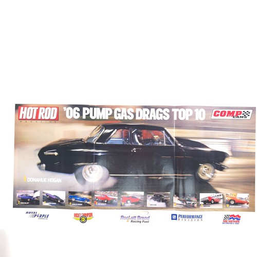 HOT ROD Pump Gas Drags Advertising Print Ad Garage Wall Art Centerfold ...