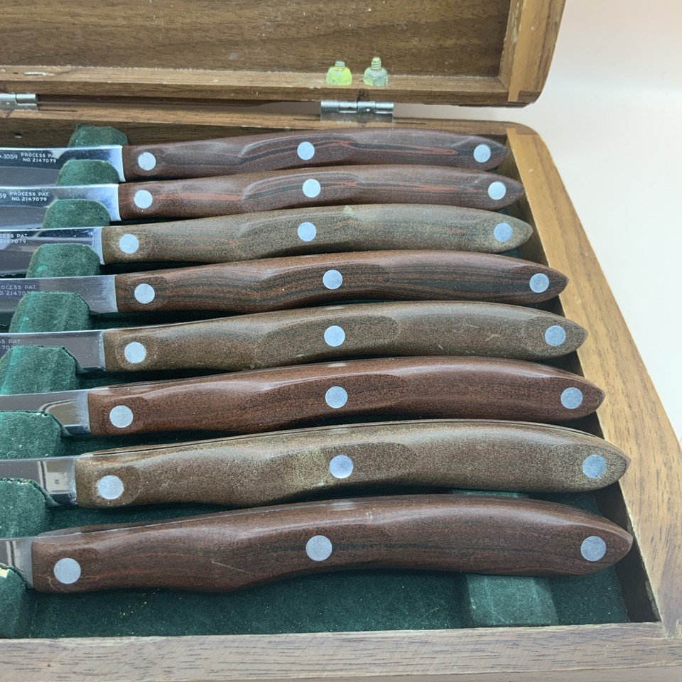 Cutco 8 Piece Knife Set In Original Wood Box Cutco 1059 Steak Knife Set ...