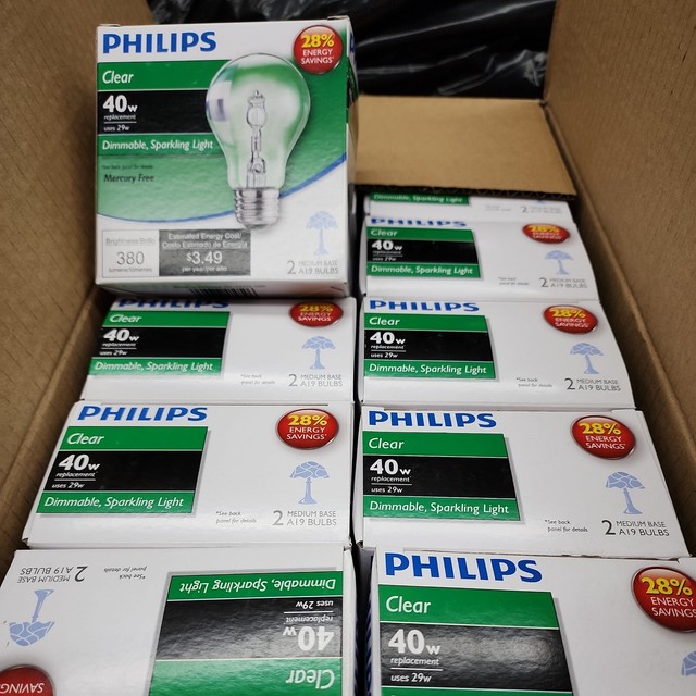 Philips 429241 72w Equivalent 100 Watt-1490 Lumens Clear Halogen Bulbs ...