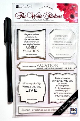 Sticko Vellum Travel Quotes Stickers Scrapbooking Card Making ...