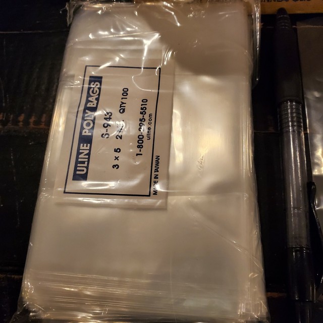 1000 Clear 3 X 5 Uline Poly Bags 2 Mil Thick Lay Flat Open Top Plastic ...