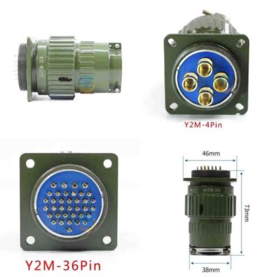 Fast Aviation Plug Socket Connector Y2M-36TK YP36-4/14/19/36/50/65Pin ...