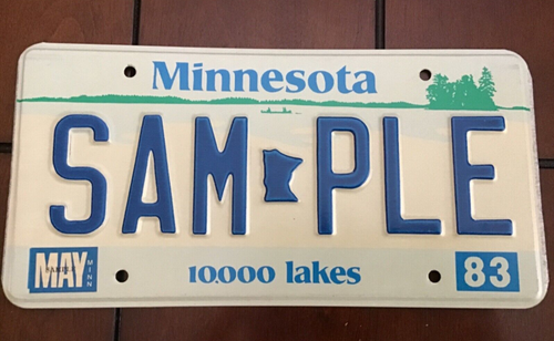 1983 Minnesota SAMPLE License Plate Tag May | eBay
