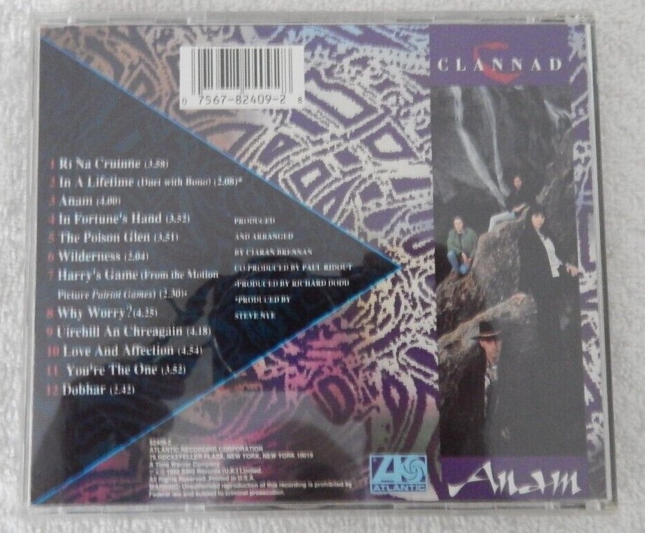 Anam, by Clannad (CD, 1992, Atlantic Records) 75678240928| eBay