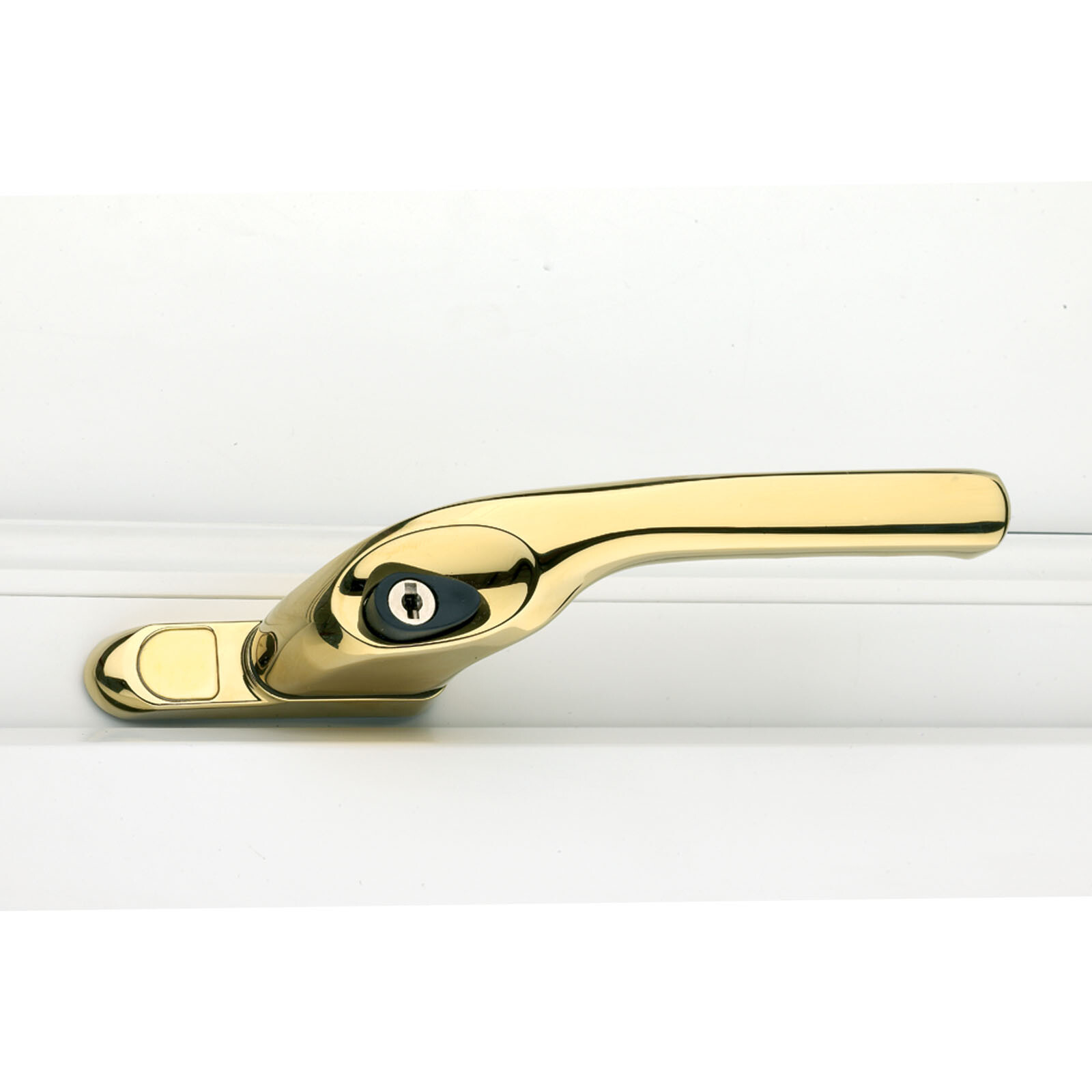 Window Handle Cranked UPVC Lockable White Chrome Gold Satin Flint | eBay