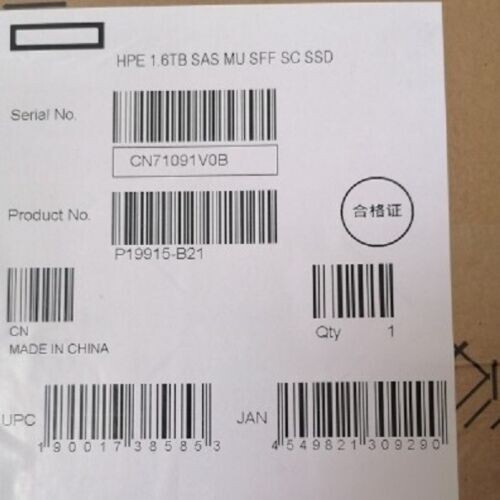 HPE 1.6TB SSD, SAS, 2.5" Internal Solid State Drive (P19915-B21) for ...