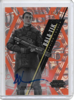 2016 Topps Star Wars High Tek BRIAN VERNEL AS BALA-TIK ORANGE MAGMA ...