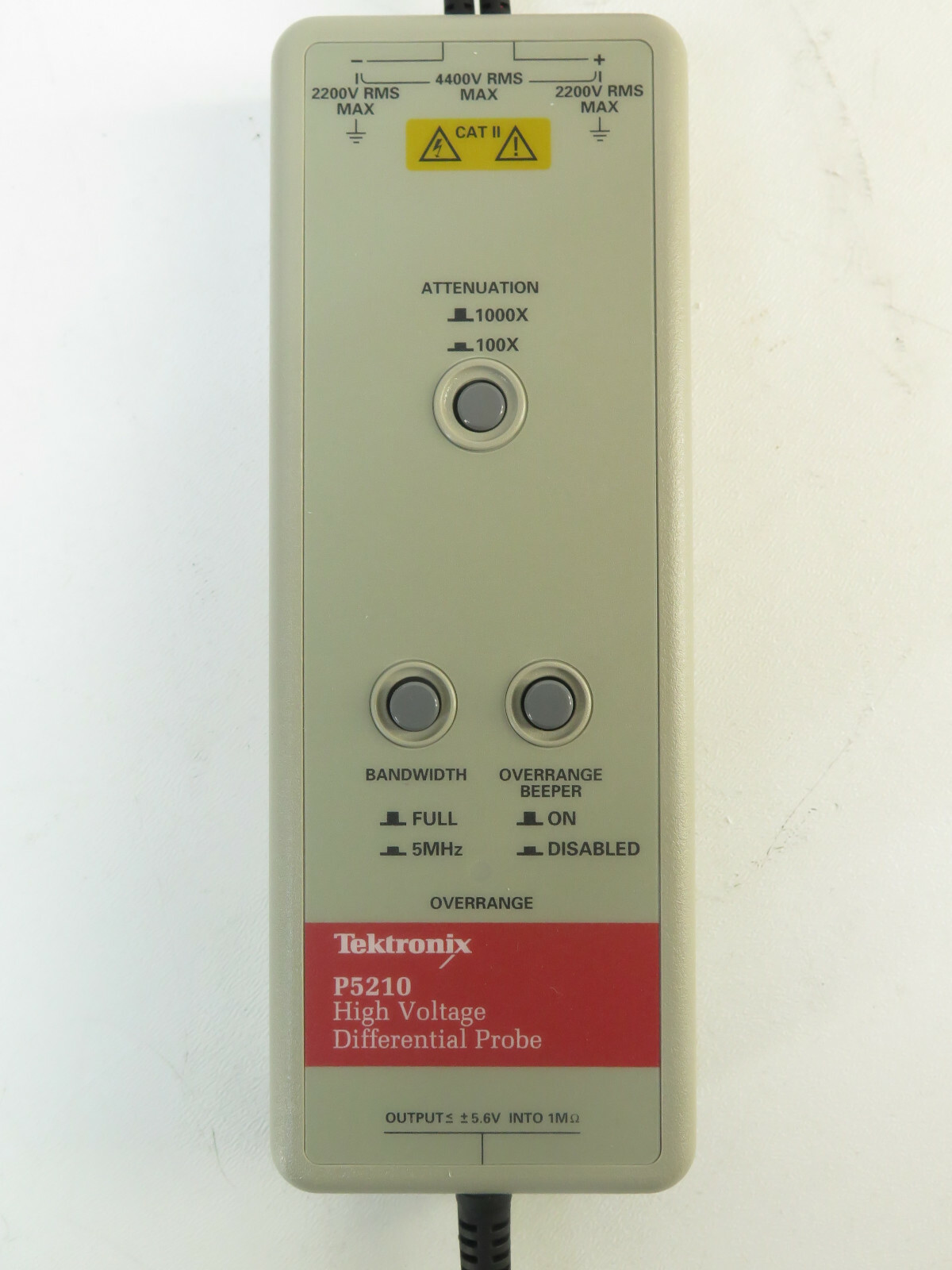 Tektronix P5210 50 MHz, 100X/1000X High Voltage Differential Probe ...