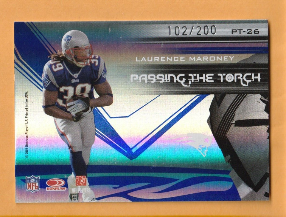 Corey Dillon Laurence Maroney 2007 Donruss Elite Passing the Torch /200 ...