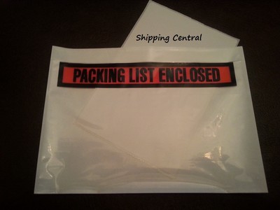 7.5"x5.5" Packing List Enclosed Shipping Invoice Receipt Envelopes ...