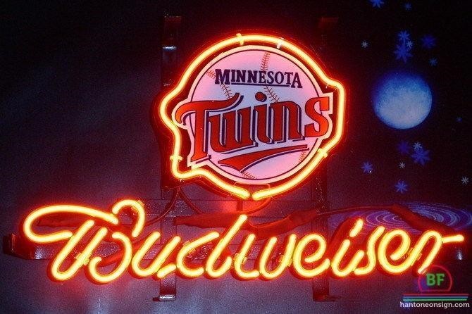 Minnesota Twins Logo Beer 20"x16" Neon Sign Lamp Light Visual Bar Wall ...
