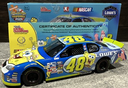 2004 Jimmie Johnson SpongeBob SquarePants Movie 1/24 Racing Champions ...