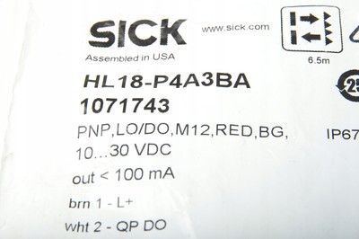 Sick HL18-P4A3BA 1071743 /#V R1P 7682 | eBay