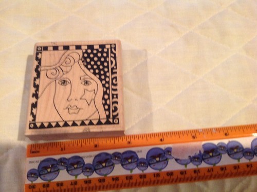 PAULA BEST Design Girl Woman Collage Rubber Stamp Wood Mounted | eBay
