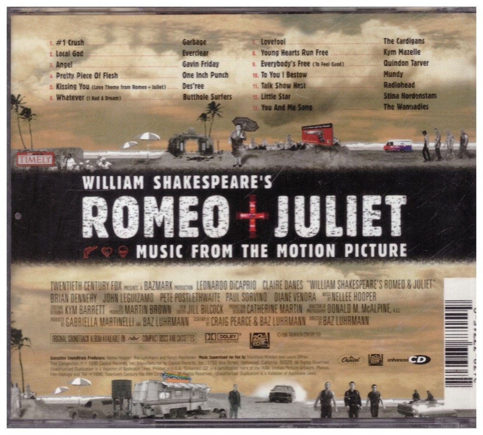 william shakespeare's Romeo & juliet Music From The Motion Picture [CD ...