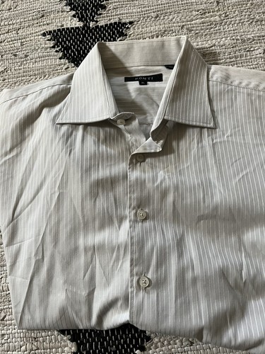 PONTI SHIRT SIZE XL AS NEW OLD SKOOL CUFF LINKS METALLIC STRIP L/WEIGHT ...