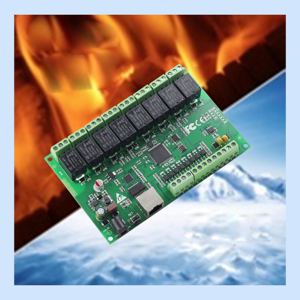 8 Channel Relay Network IP Relay Web Relay Dual Control Ethernet RJ45 ...