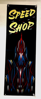 Painted PINSTRIPING Hot Rat Rod SPEED SHOP Garage Sign Art Original ...