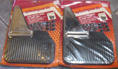 NEW Set of 4 Power-Flow Splash Guards Made in USA metal rubber combo ...